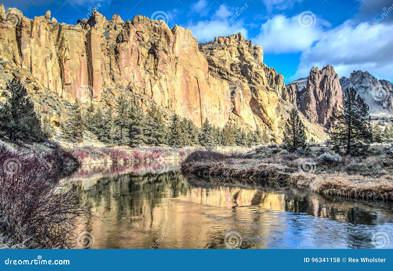 Smith Rock State Park Near Bend Oregon Stock Photo - Image of water ...