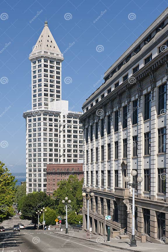 Smith Tower Seattle stock photo. Image of rise, tower - 10039194