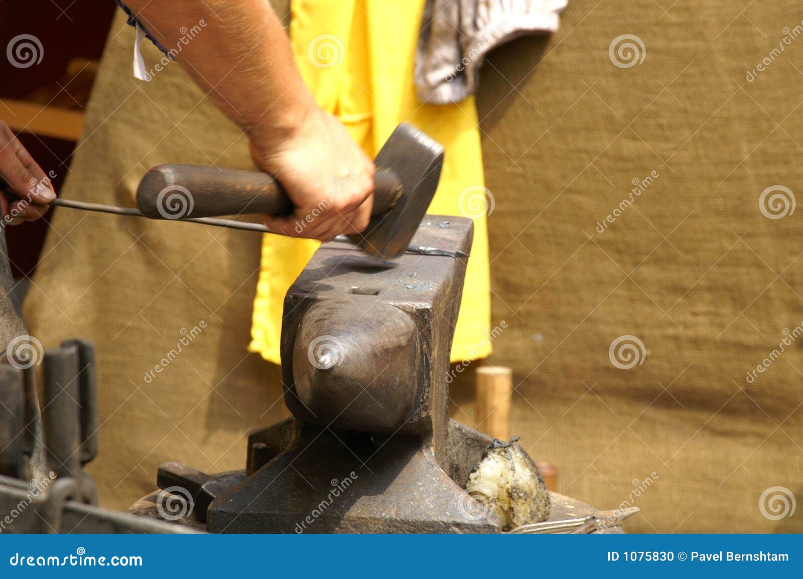 A smith at work stock photo. Image of work, hammer, forge - 1075830