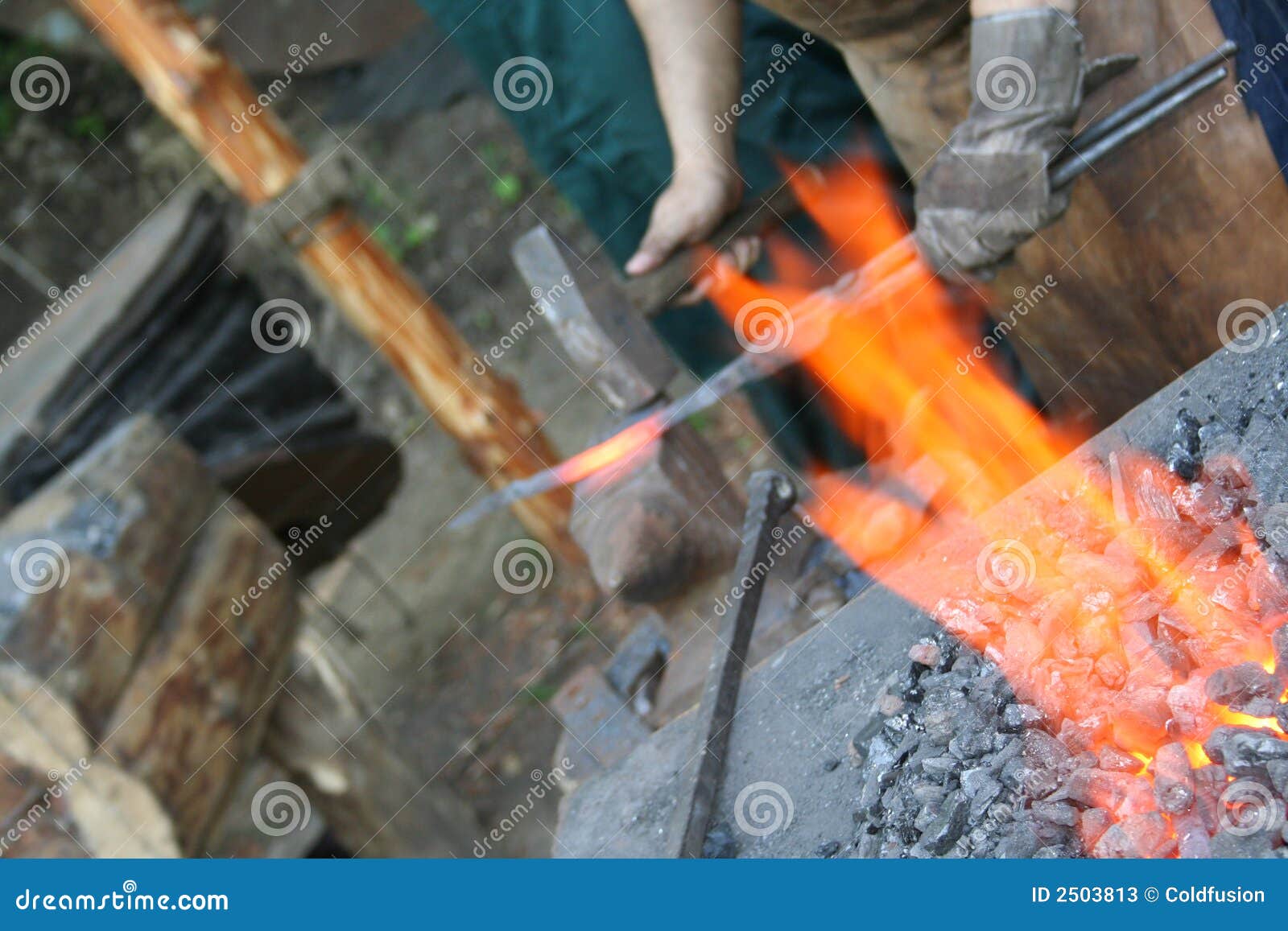 Smith at work stock image. Image of smithy, working, farrier - 2503813
