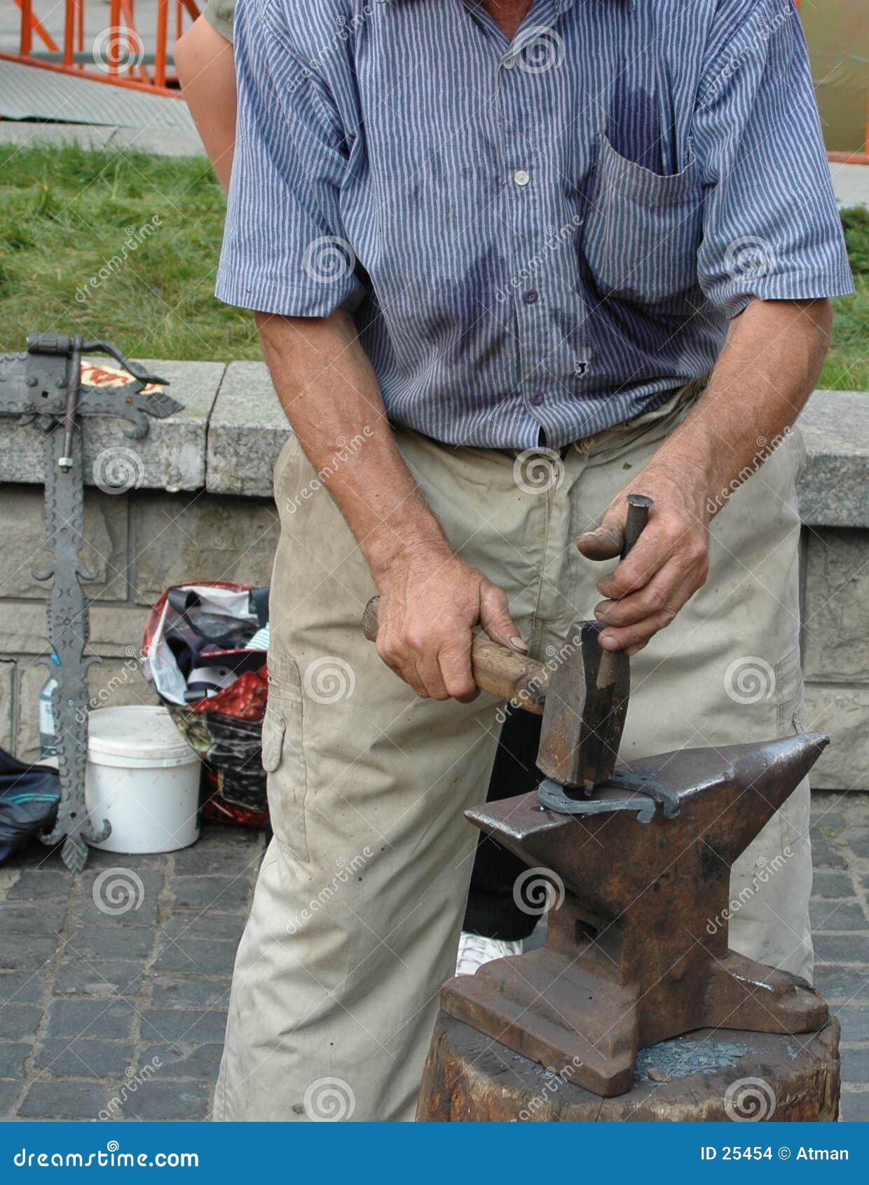 Smith at Work stock photo. Image of hammering, metal, workshop - 25454