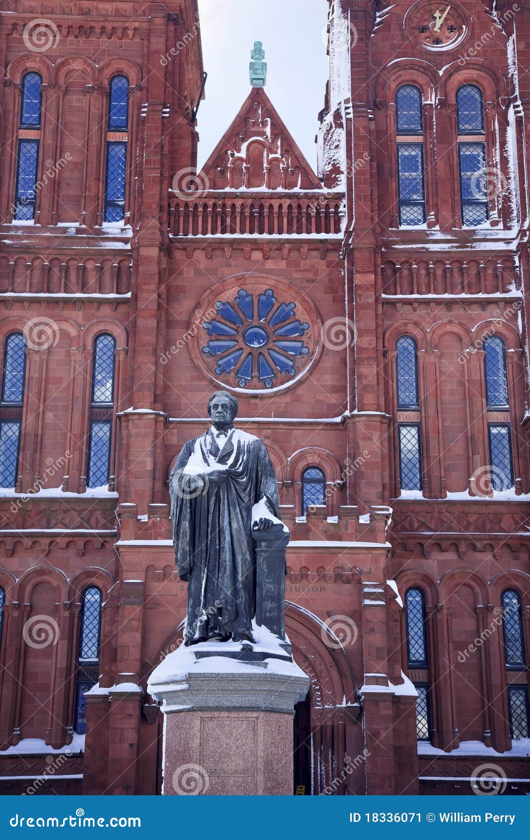 Smithson Statue Snow Smithsonian Washington DC Editorial Photo - Image ...