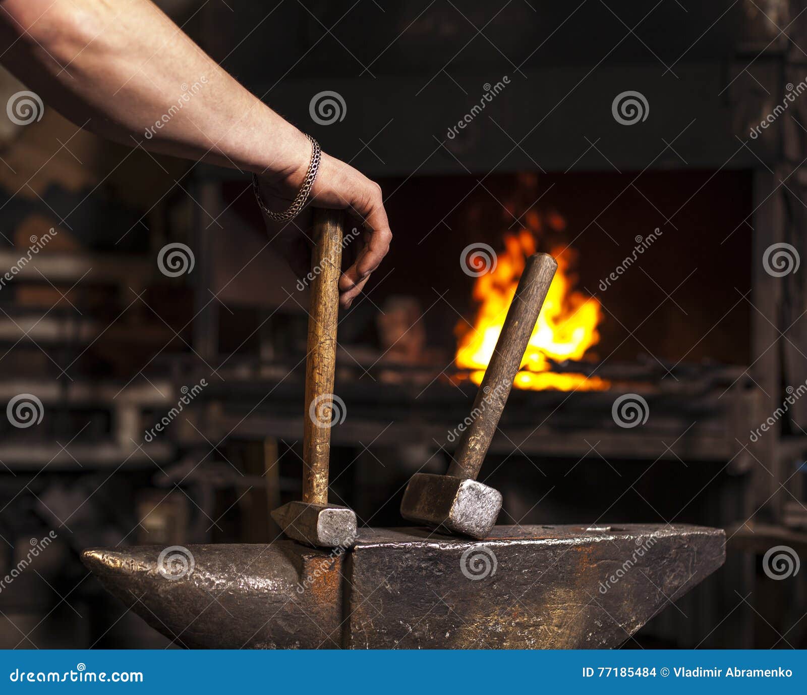Smithy stock photo. Image of hand, anvil, blacksmith - 77185484