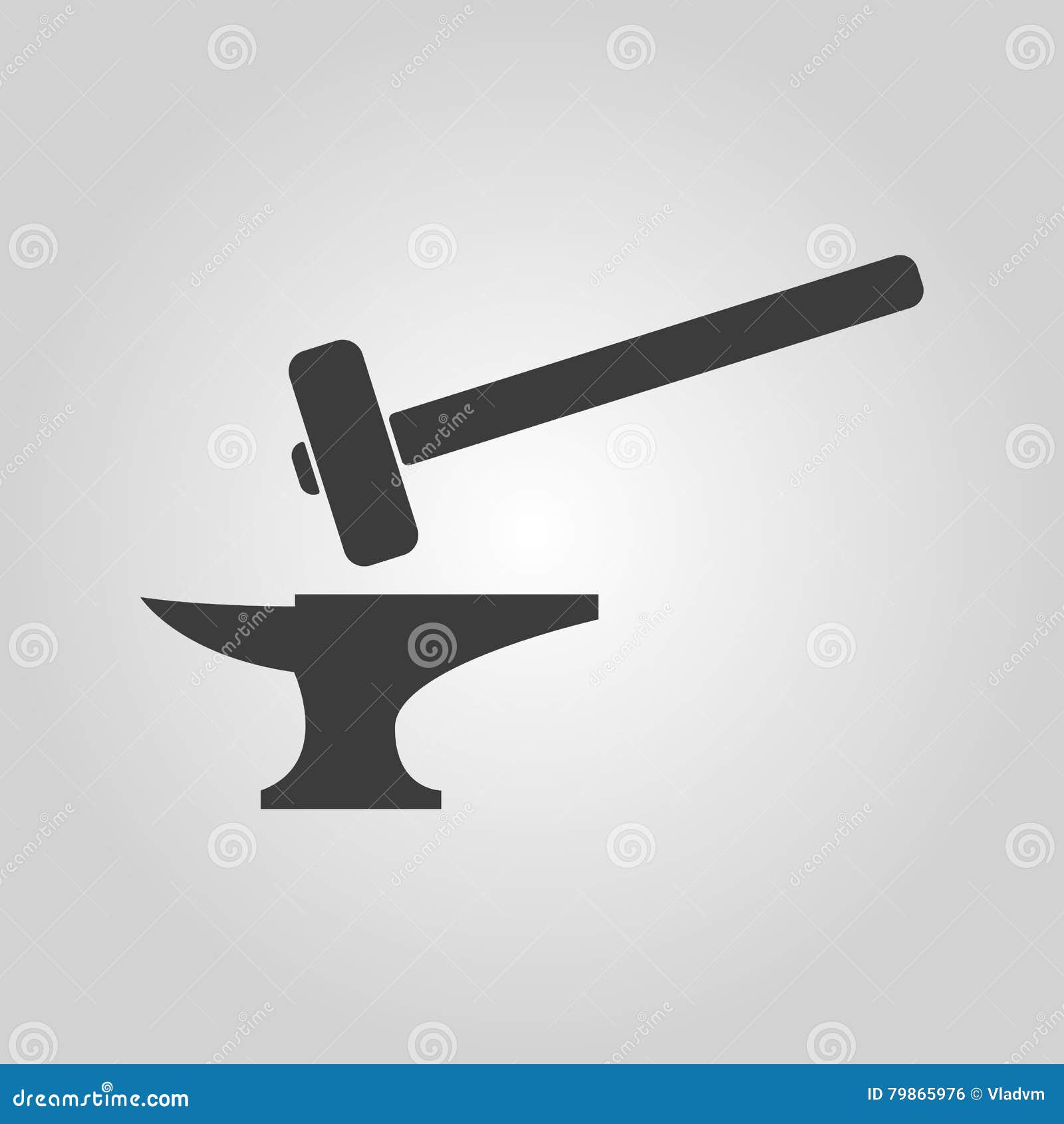 The Smithy Icon. Forge and Stithy, Blacksmith Symbol Stock Vector ...