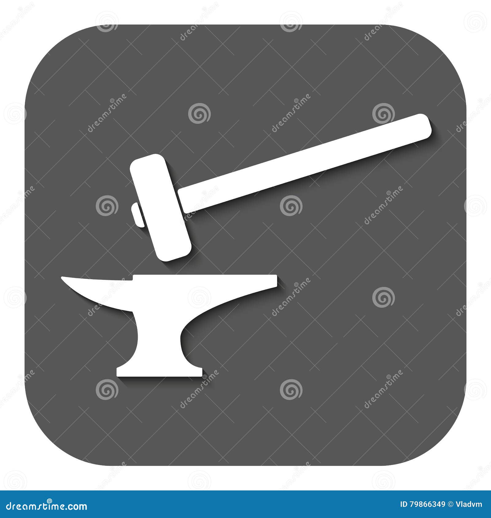 The Smithy Icon. Forge and Stithy, Blacksmith Symbol Stock Vector ...