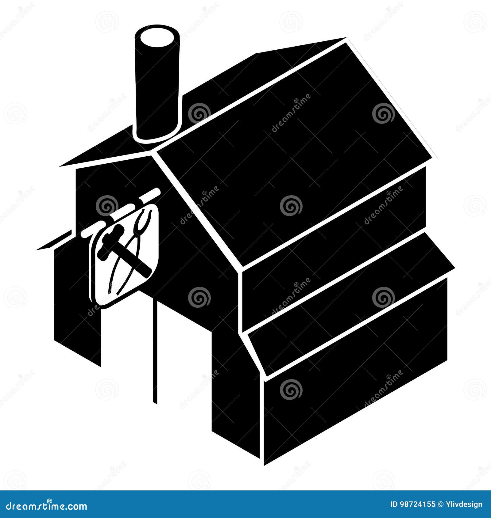 Smithy Icon, Simple Black Style Stock Vector - Illustration of mark ...