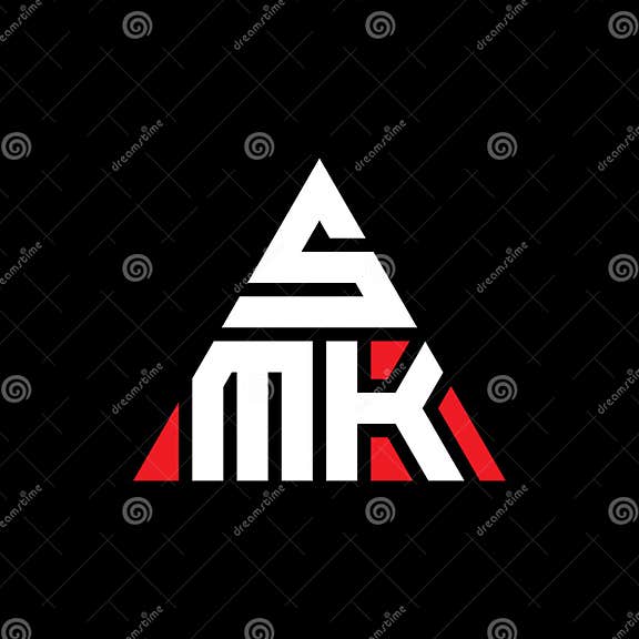 SMK Triangle Letter Logo Design with Triangle Shape. SMK Triangle Logo ...
