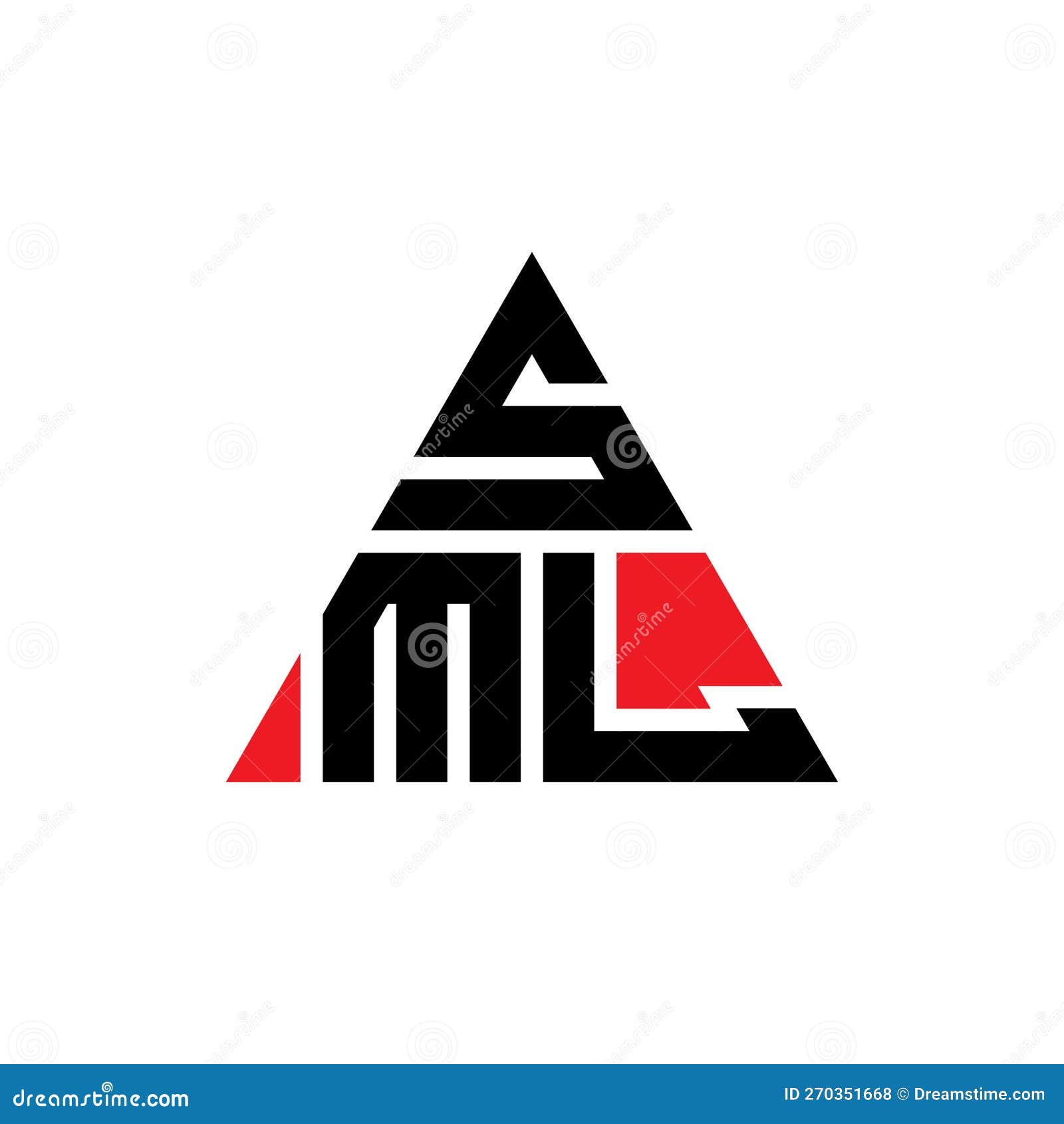 SML Triangle Letter Logo Design with Triangle Shape. SML Triangle Logo ...
