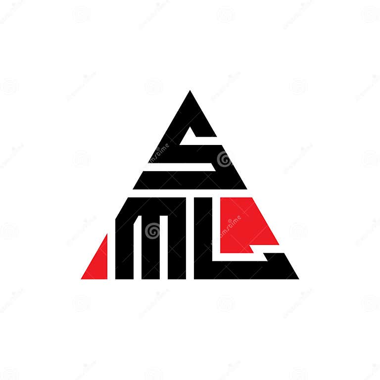 SML Triangle Letter Logo Design with Triangle Shape. SML Triangle Logo ...