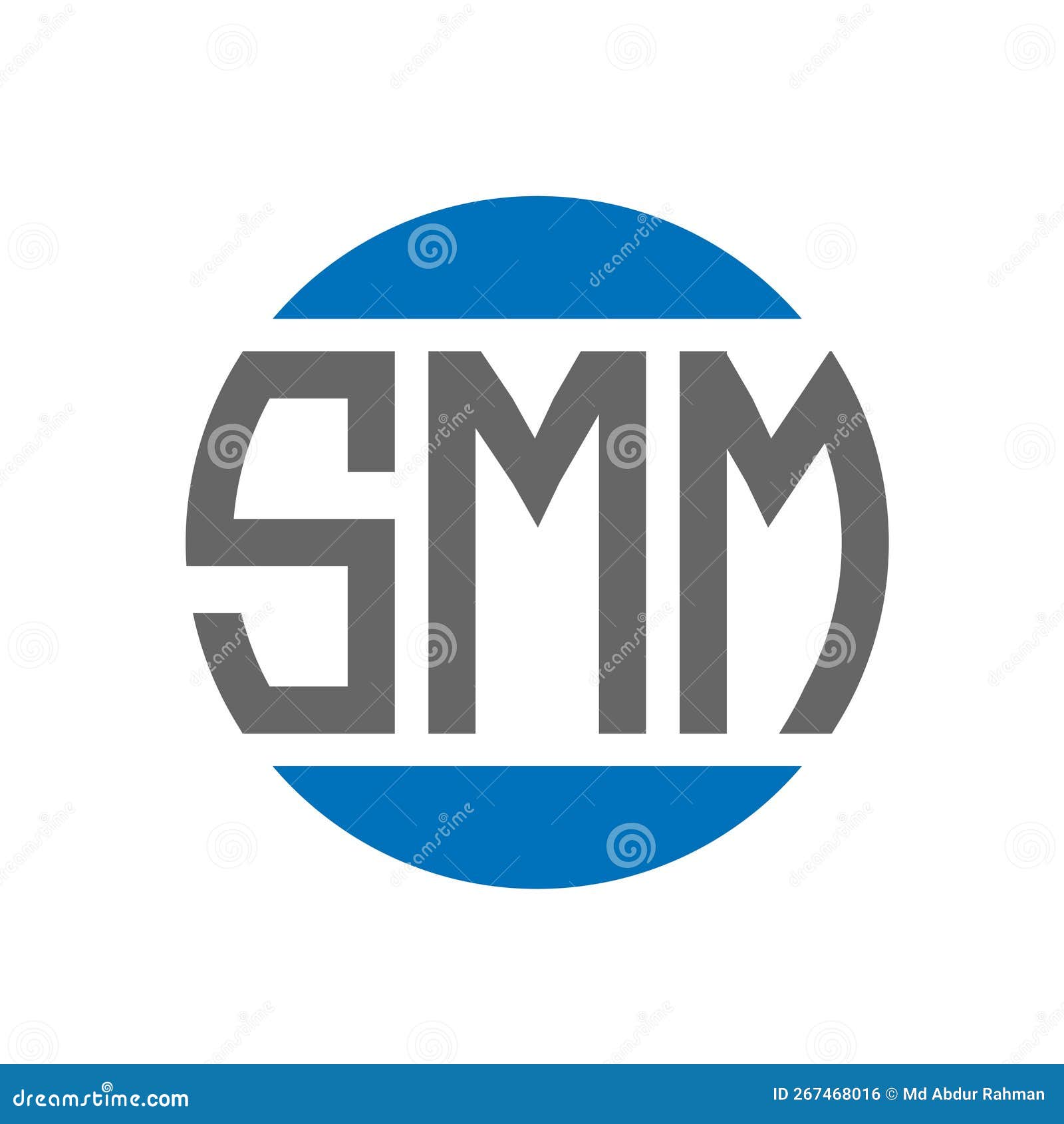 SMM Letter Logo Design on White Background. SMM Creative Initials ...