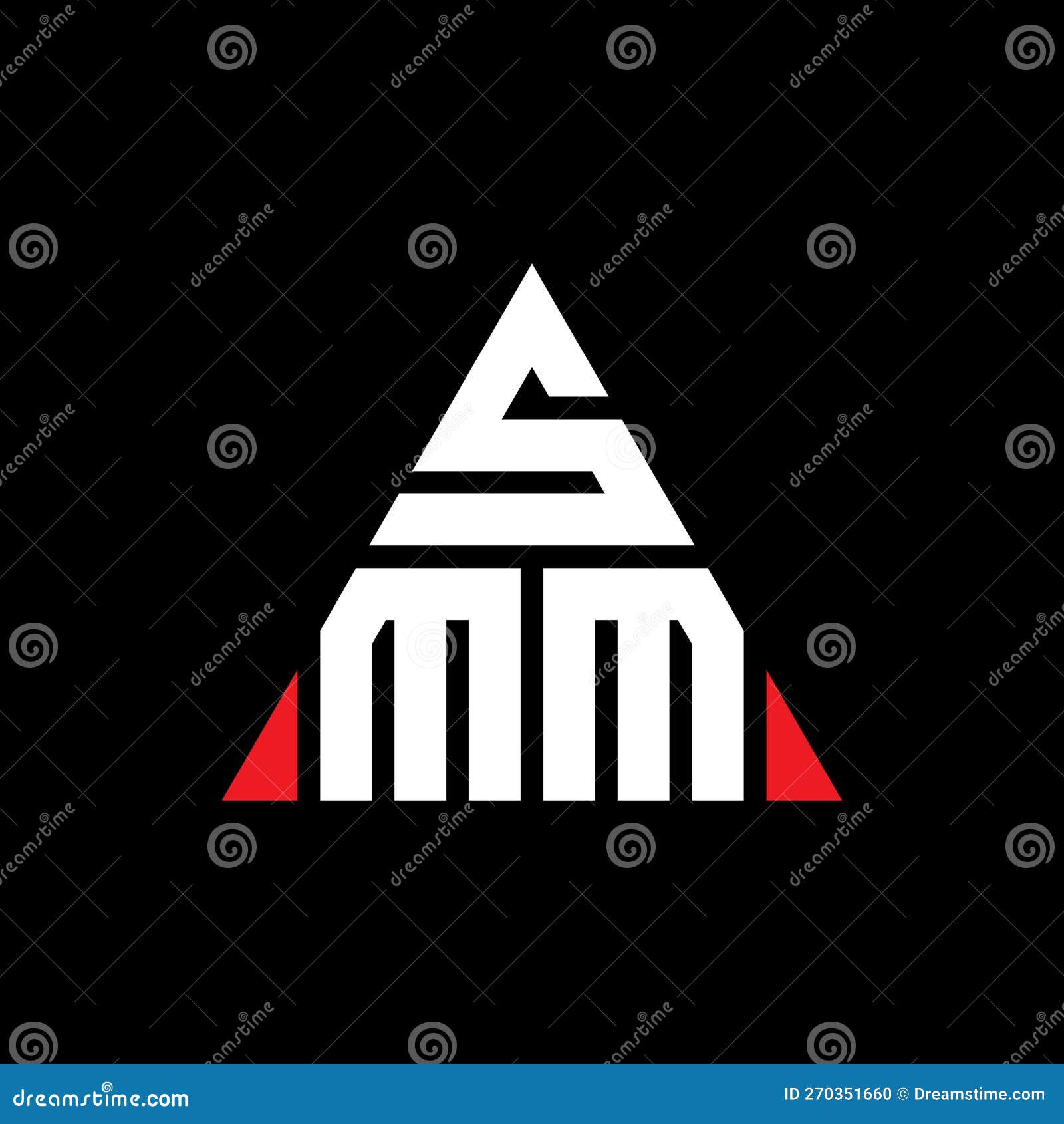 SMM Triangle Letter Logo Design with Triangle Shape. SMM Triangle Logo ...