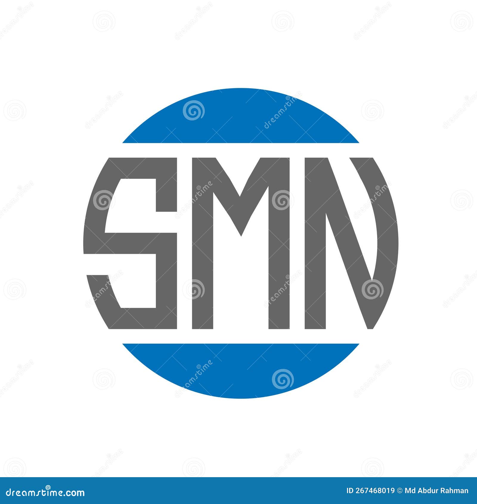 SMN Letter Logo Design on White Background. SMN Creative Initials ...