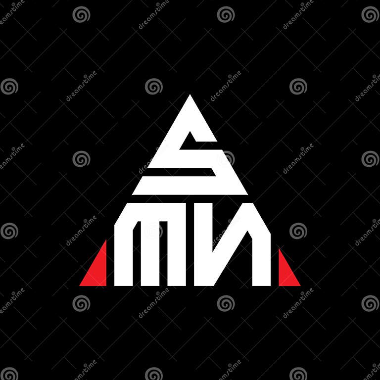 SMN Triangle Letter Logo Design with Triangle Shape. SMN Triangle Logo ...