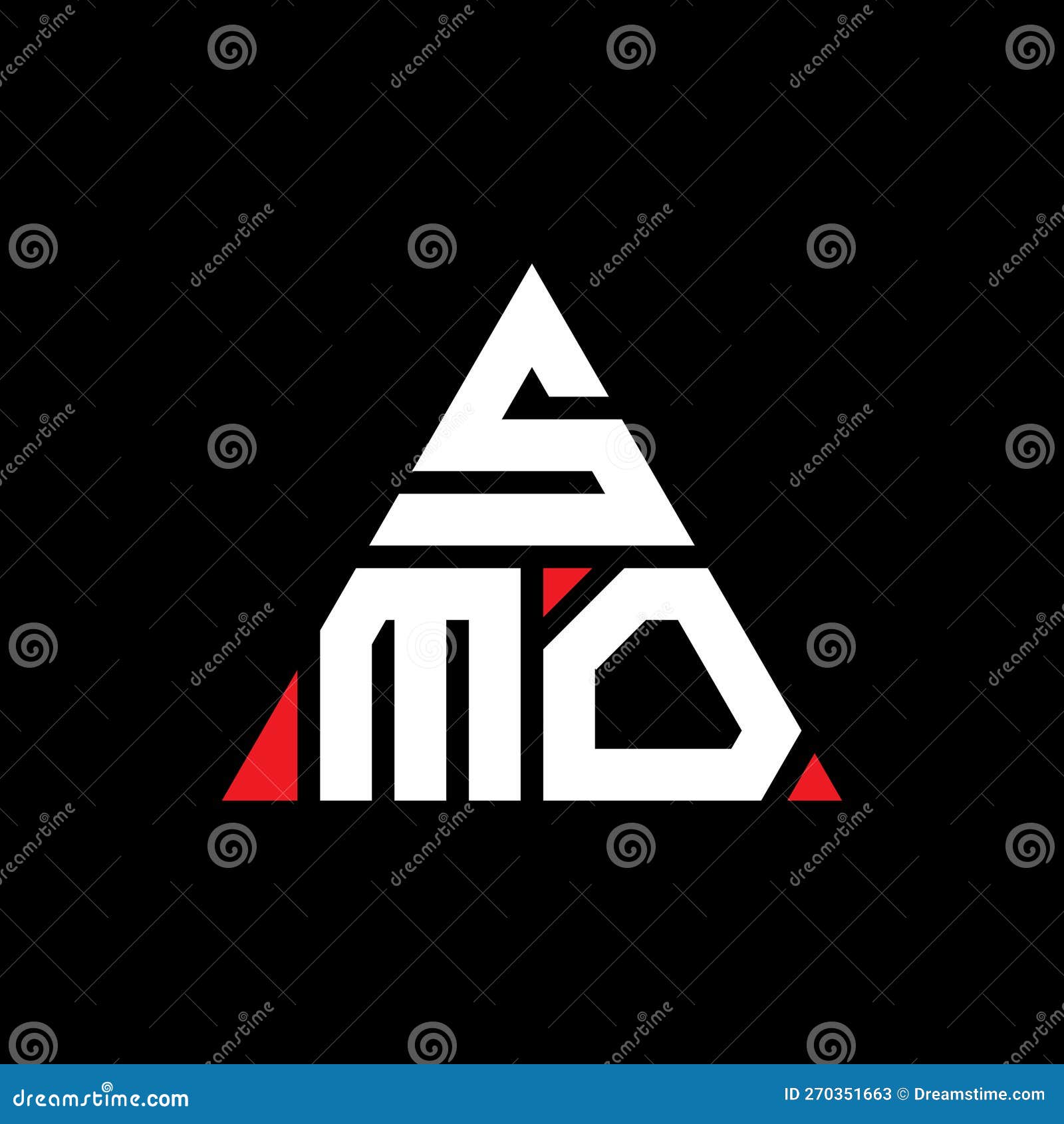 SMO Triangle Letter Logo Design with Triangle Shape. SMO Triangle Logo ...