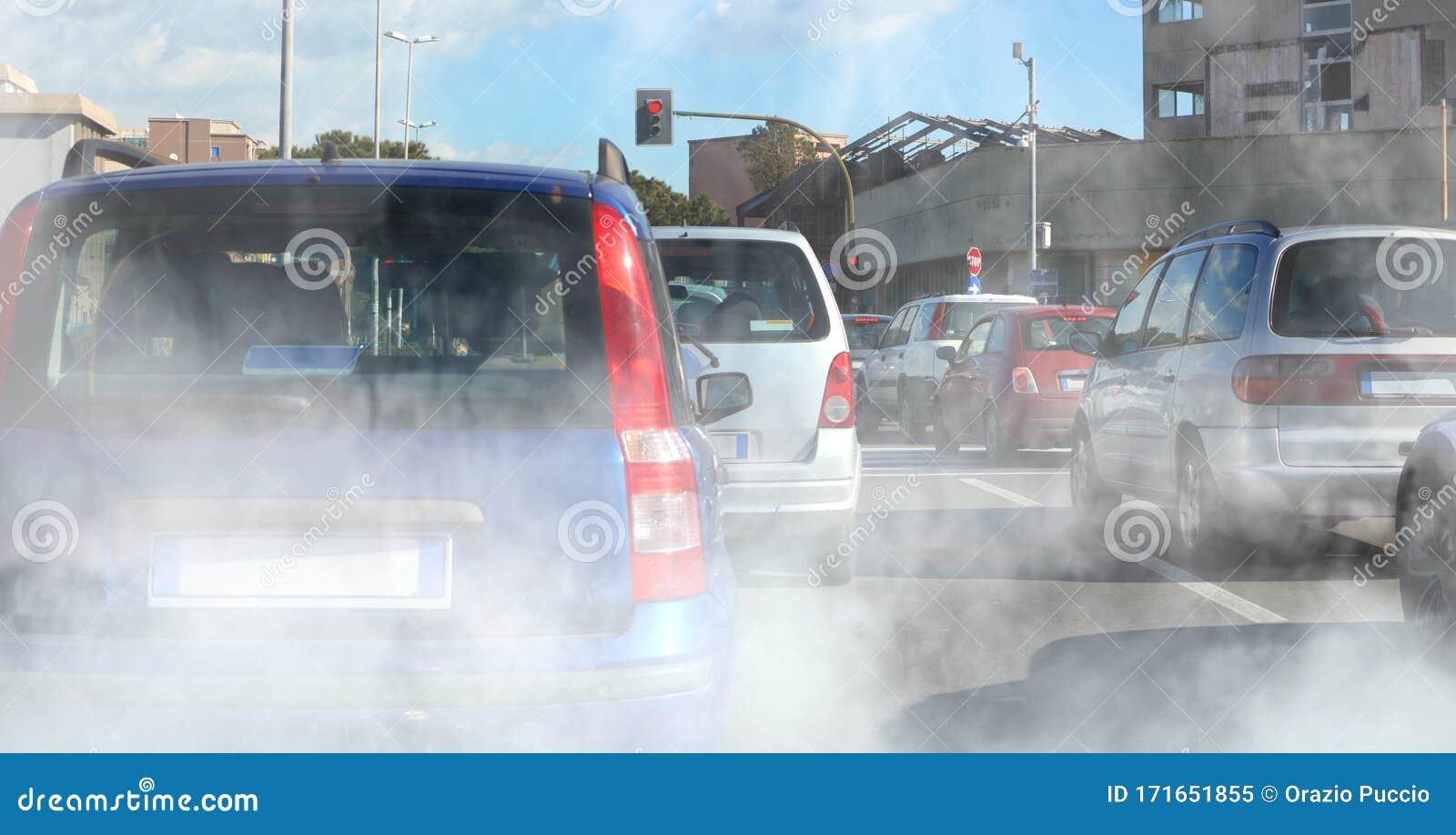 Smog in city traffic stock image. Image of drive, lifestyle - 171651855
