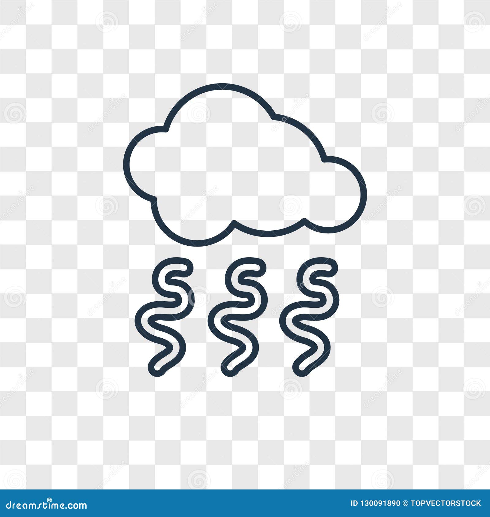 Smog Concept Vector Linear Icon Isolated on Transparent Background ...