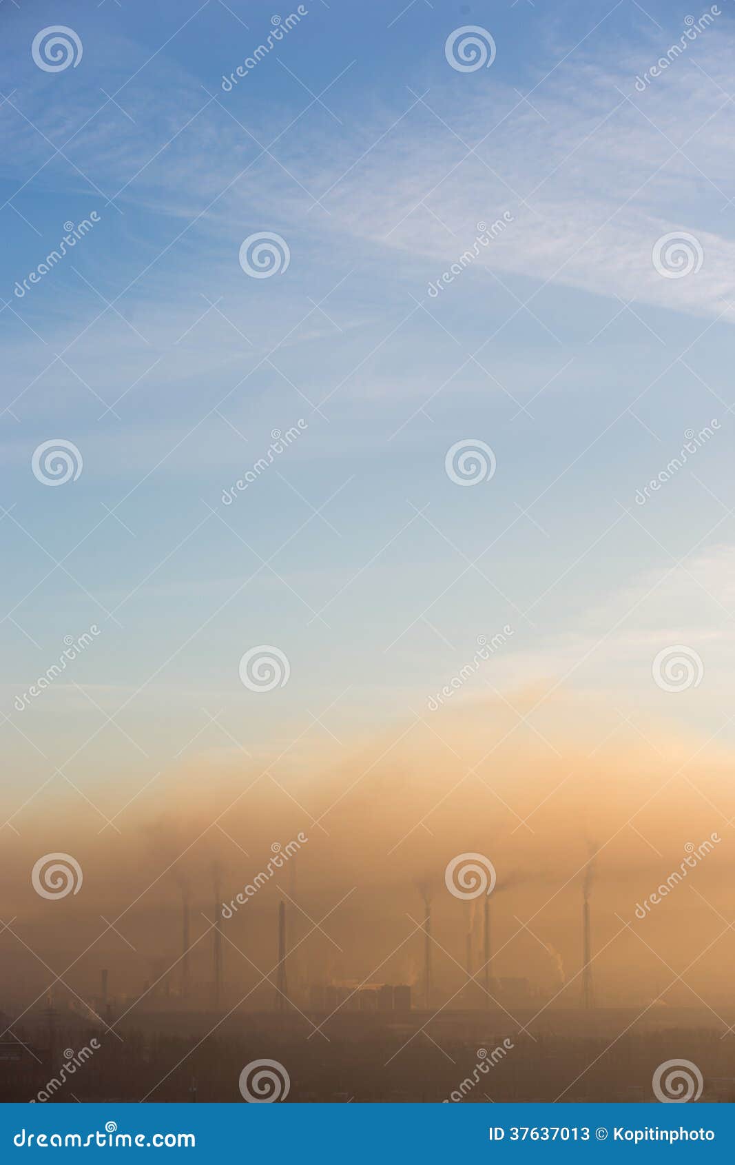 Smog over plant stock image. Image of climate, energy - 37637013