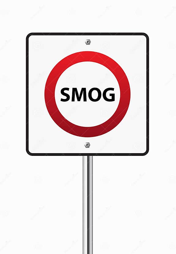 Smog sign stock vector. Illustration of poison, industrial - 31115630