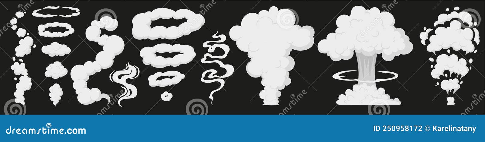 Red Puff Of Smoke Isolated On Transparent Background Vector ...