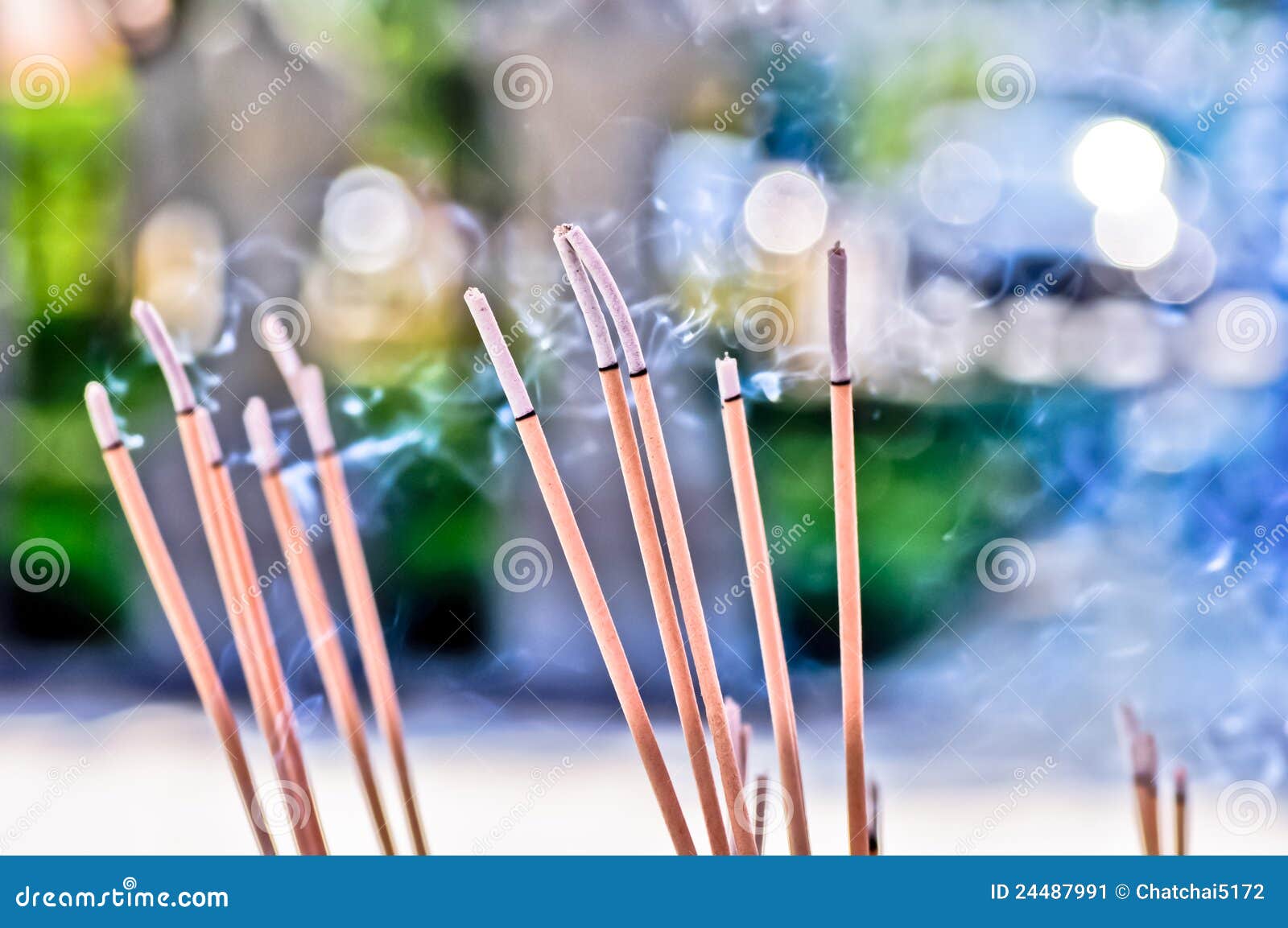 Smok of joss stick stock image. Image of belief, heat - 24487991