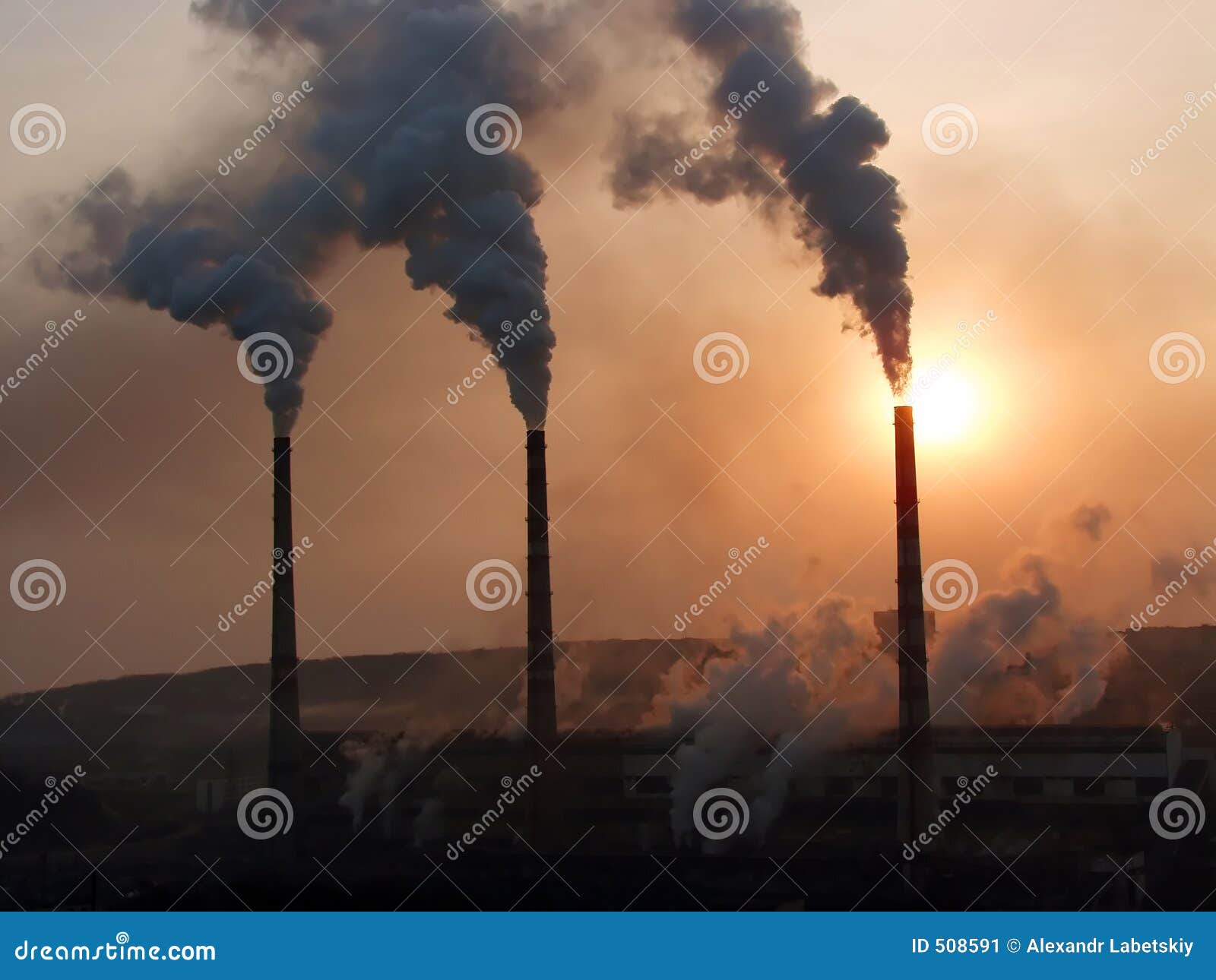 Smoke stock image. Image of danger, work, environment, building - 508591