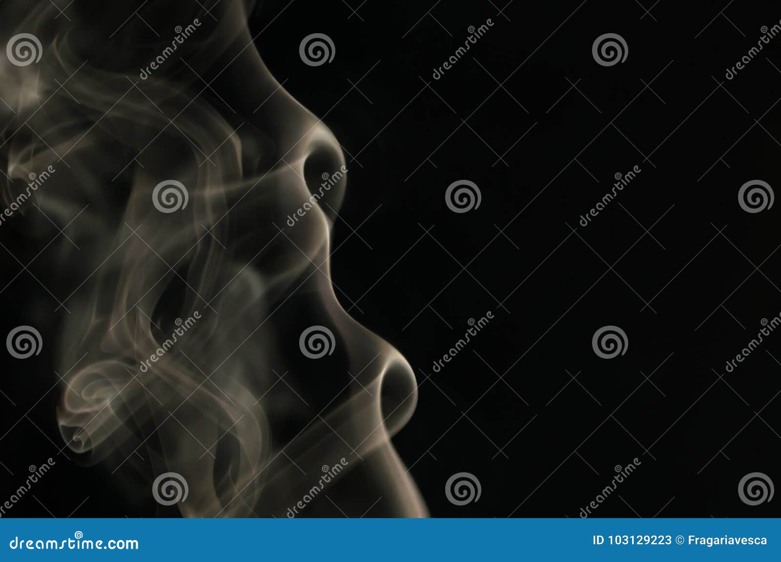Beautiful Shape of Smoke, Abstract, Close Up Delicate Form. Stock Image ...