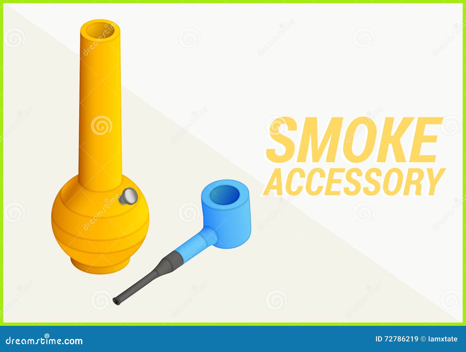 Smoke Accessories Vector 3d Illustration Stock Vector - Illustration of ...