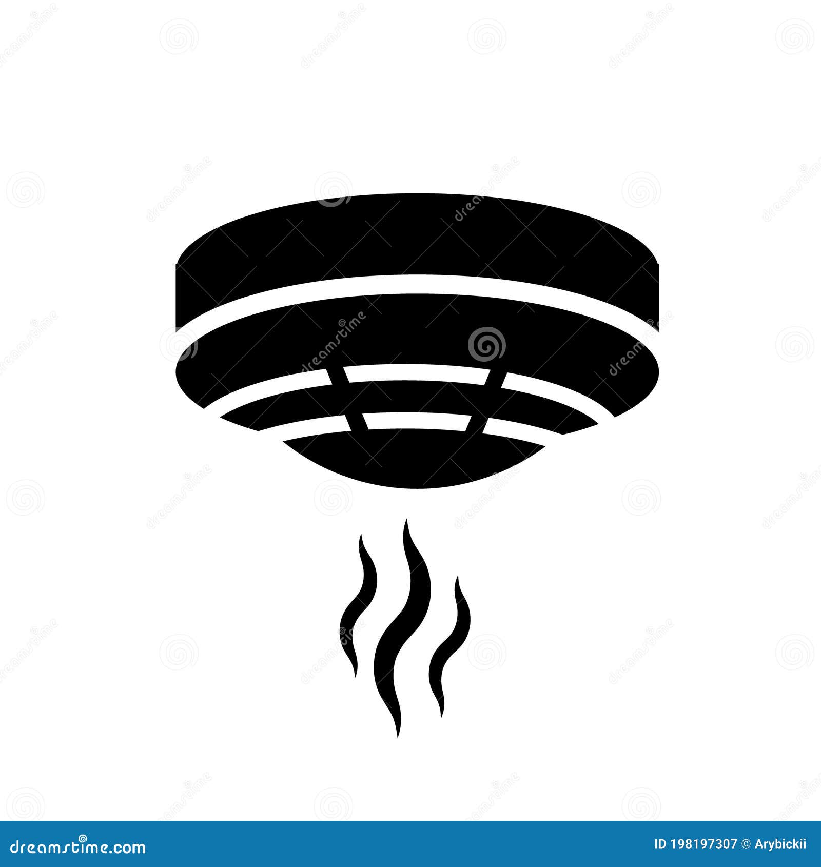Smoke Alarm System Vector Symbol Stock Vector - Illustration of ...