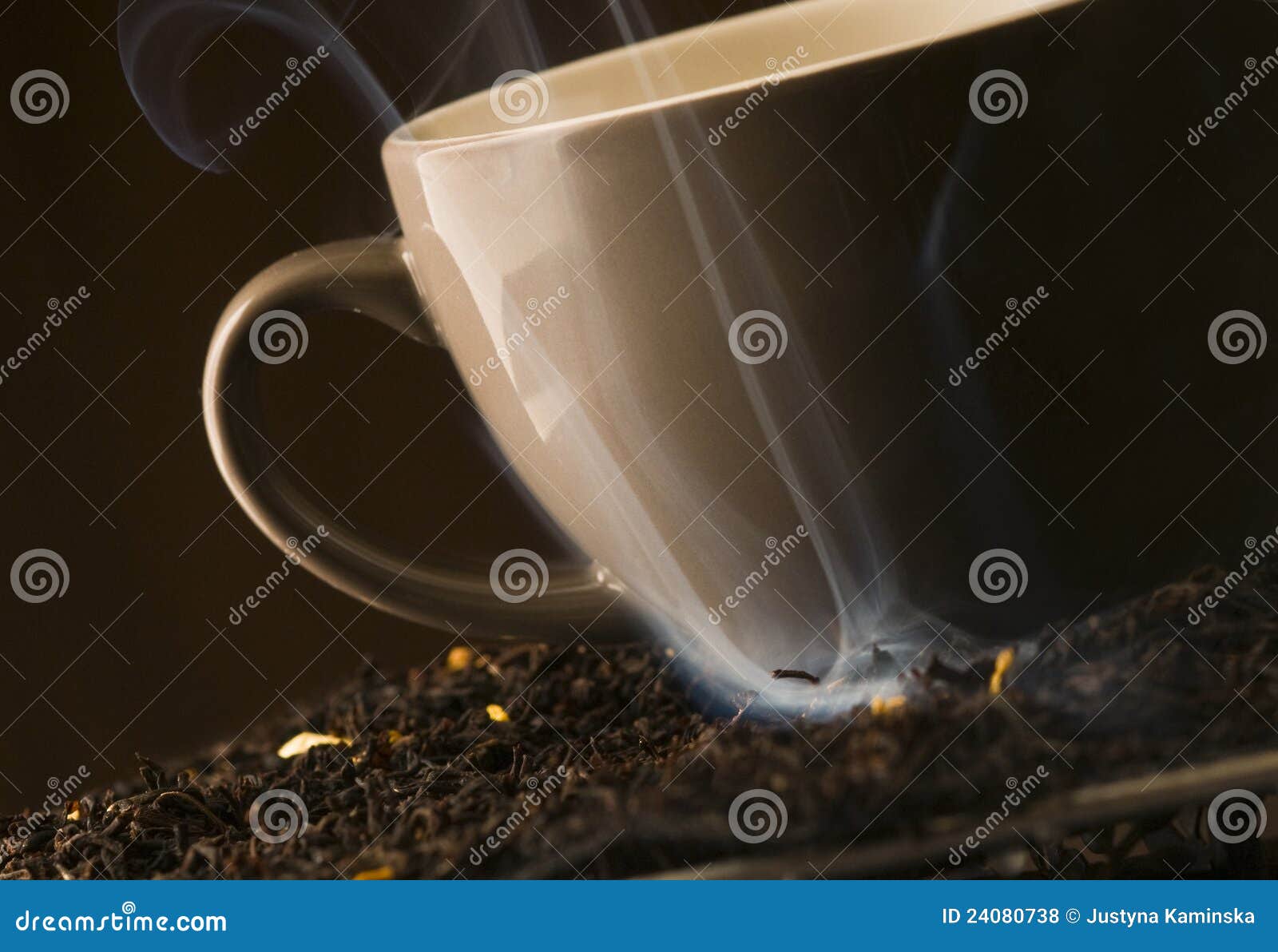 Smoke around cup of tea stock photo. Image of store, restaurant - 24080738