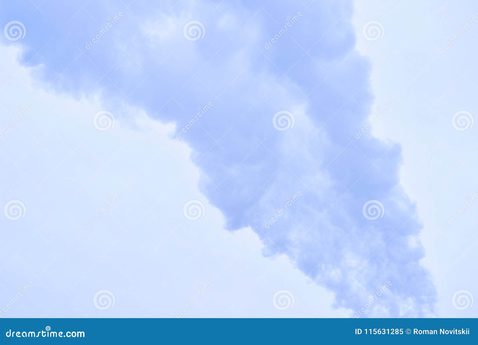 The Smoke in the Background of the Empty Sky. Stock Image - Image of ...