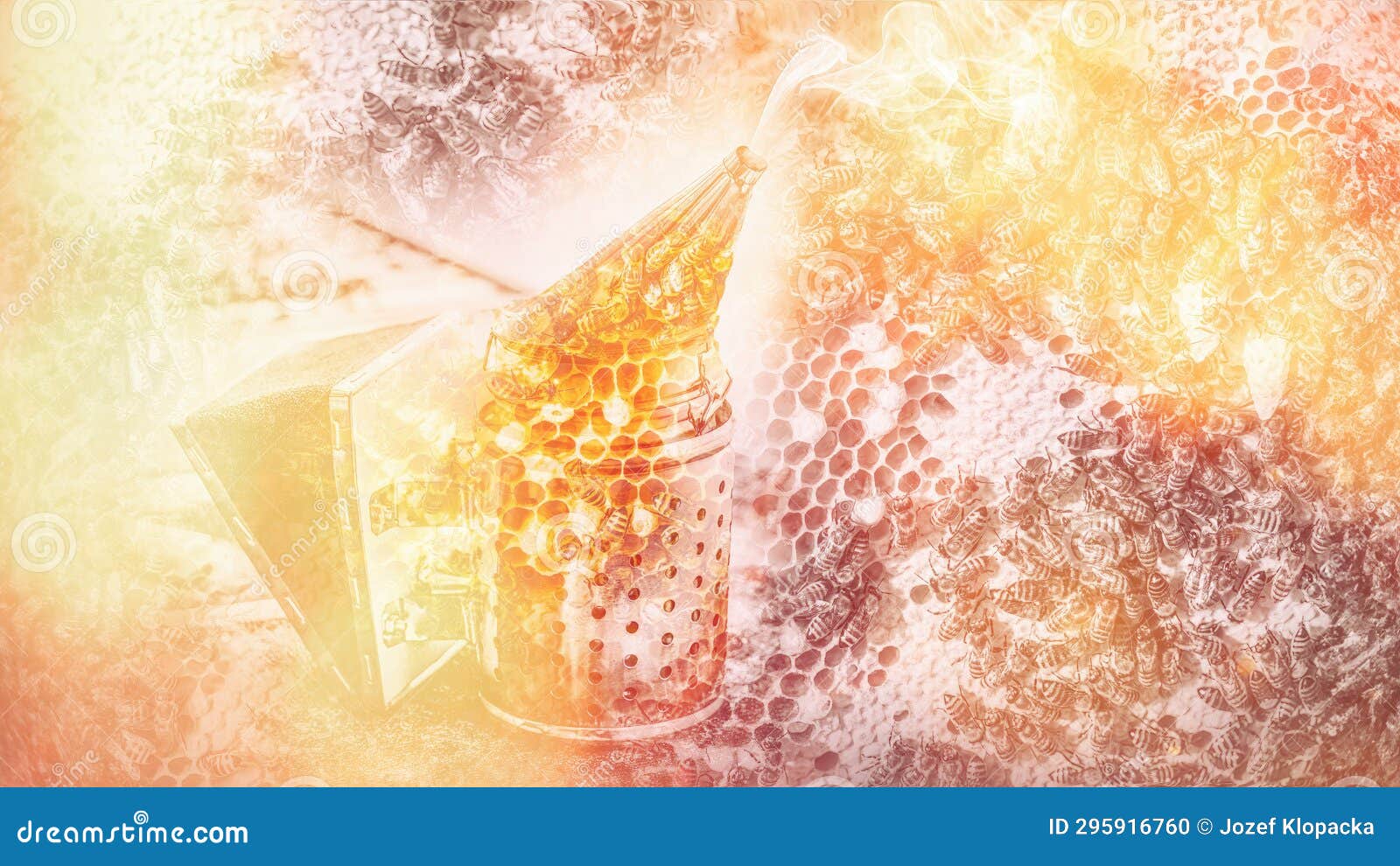 Smoke Beekeeper for Processing Bees by Smoke. Light Effect. Stock Photo ...