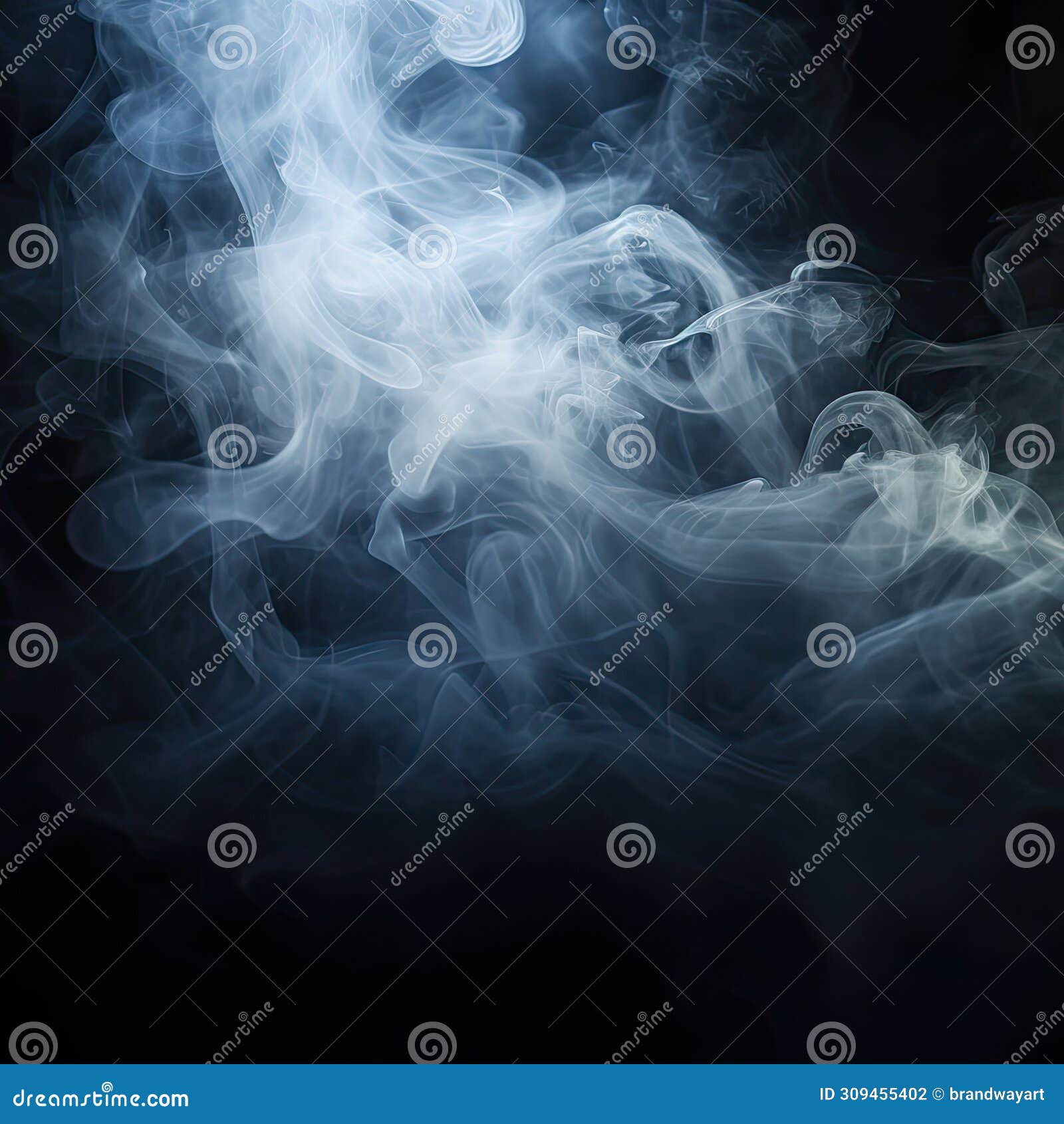 Smoke Billows Against Black Background Stock Illustration ...