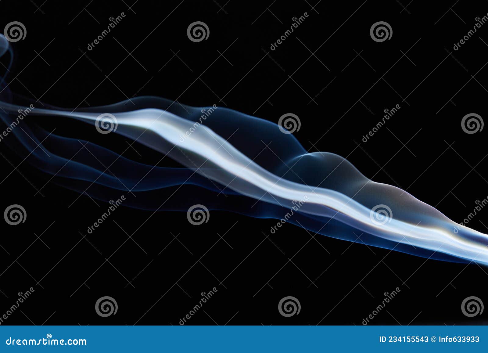Smoke on Black Background with Abstract Blur Motion Wave Swirl . Wisp ...