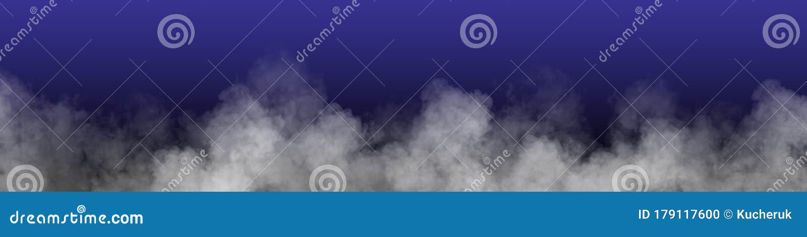 Smoke on the Blue Panoramic Banner. Stock Illustration - Illustration ...