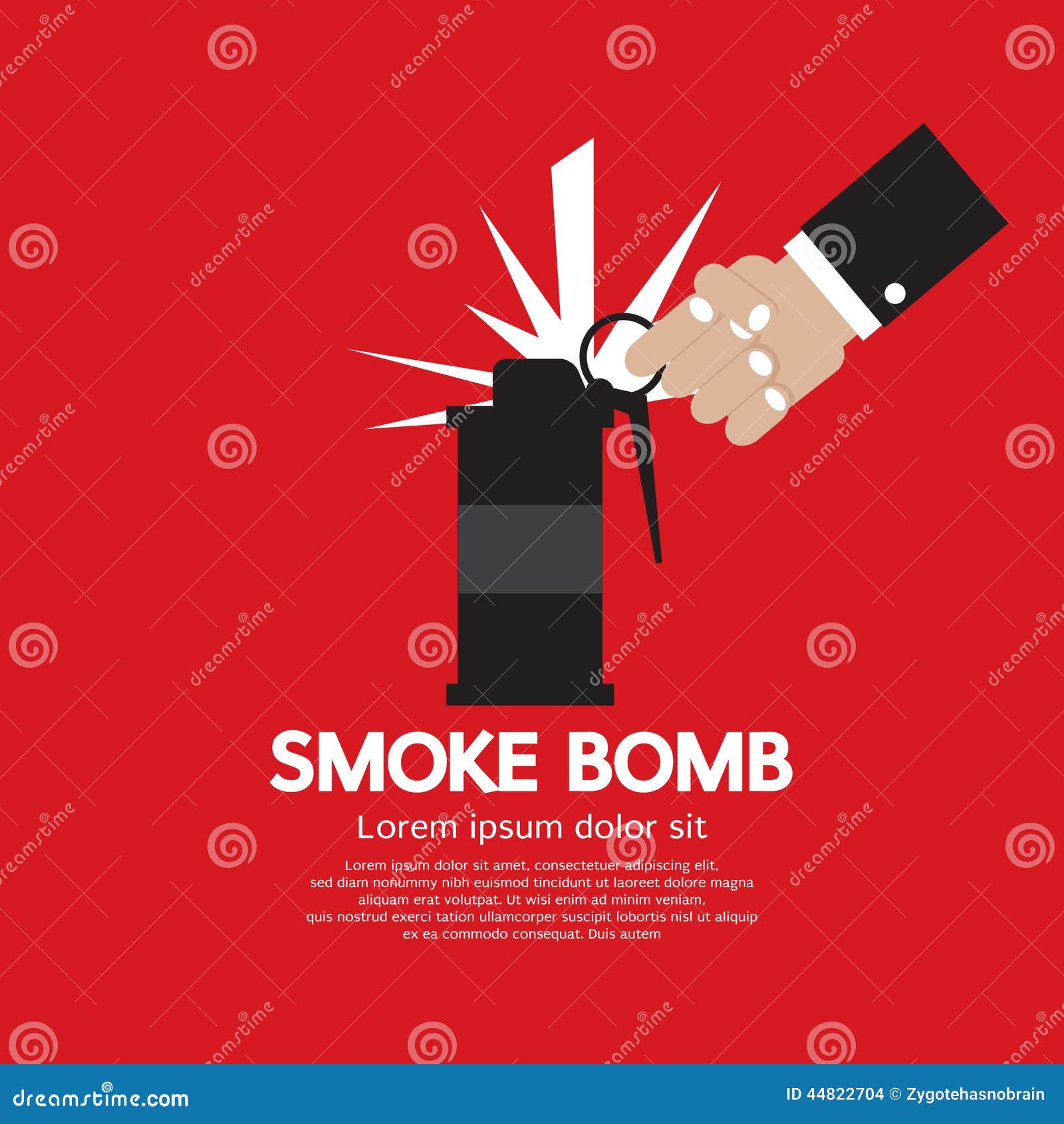 Smoke Bomb Graphic stock vector. Illustration of danger - 44822704