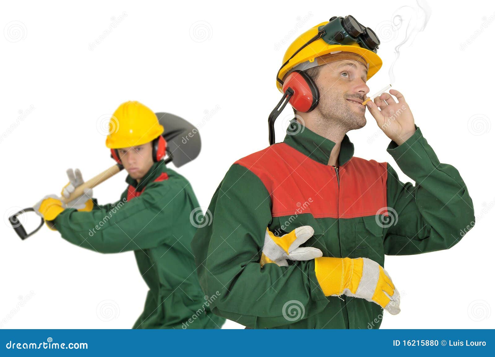 Smoke break? stock photo. Image of equipment, male, engineer - 16215880