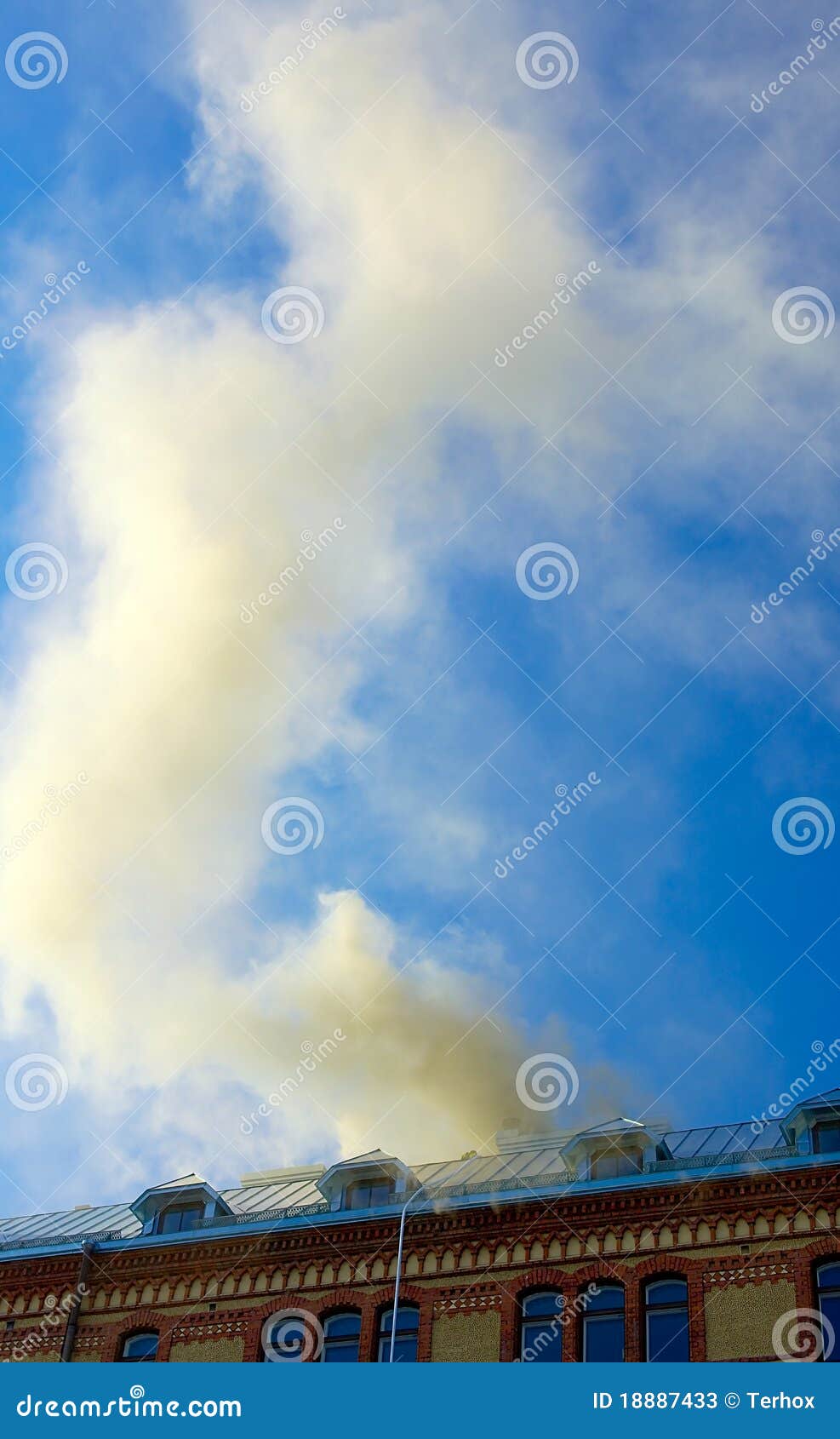 Smoke from Building Fire stock image. Image of outside - 18887433