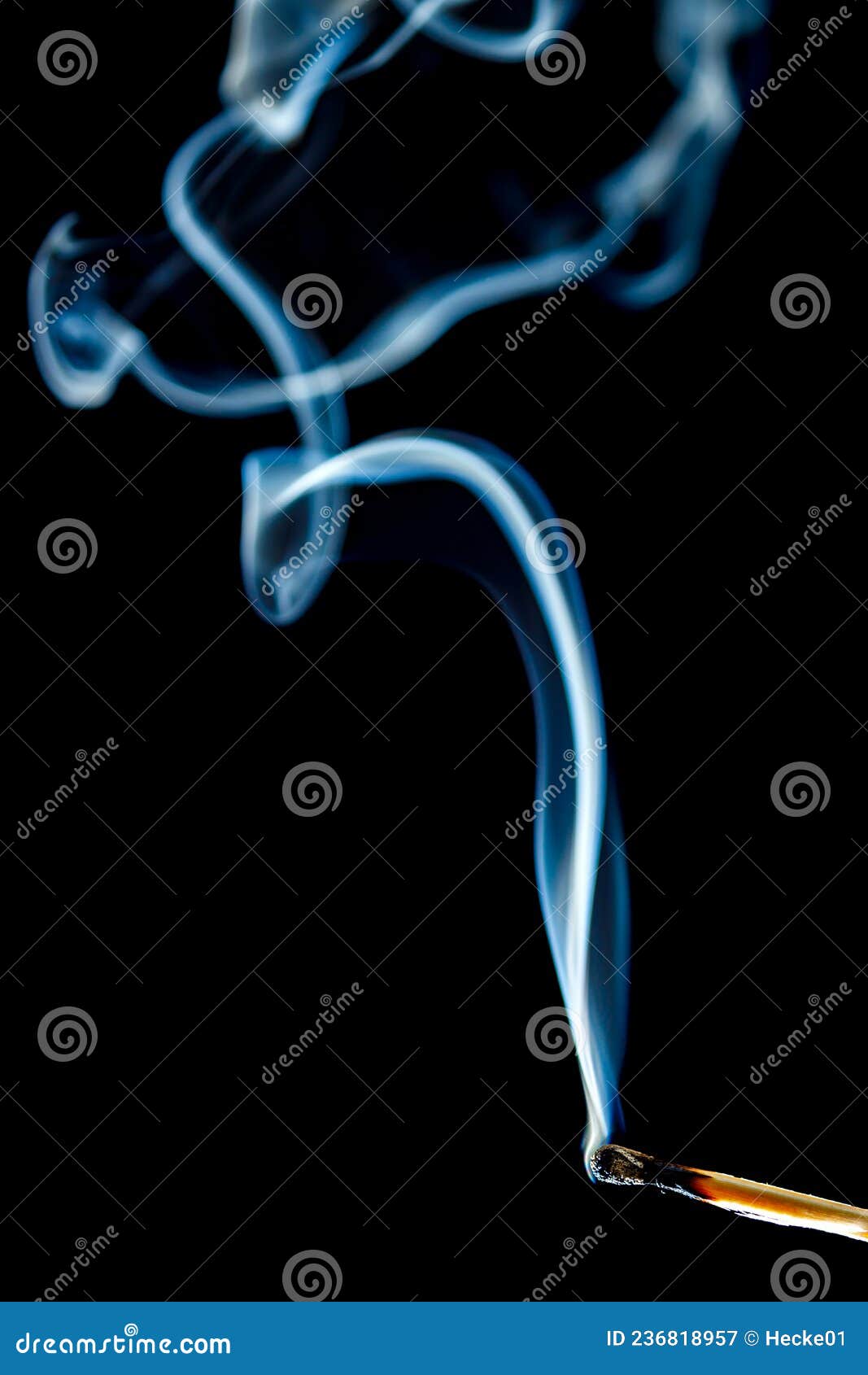 Smoke of a Burnt Matchstick Stock Image - Image of glow, lighter: 236818957