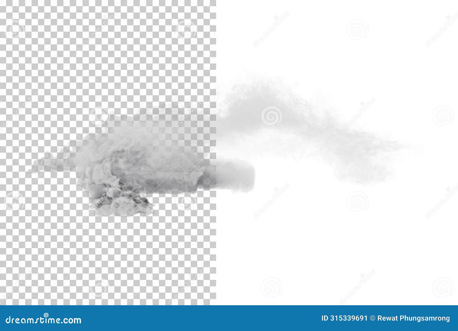 Smoke Car Burnout on Transparent Background Stock Image - Illustration ...