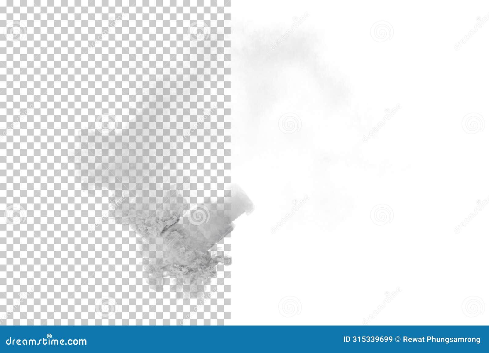 Smoke Car Burnout on Transparent Background Stock Image - Illustration ...