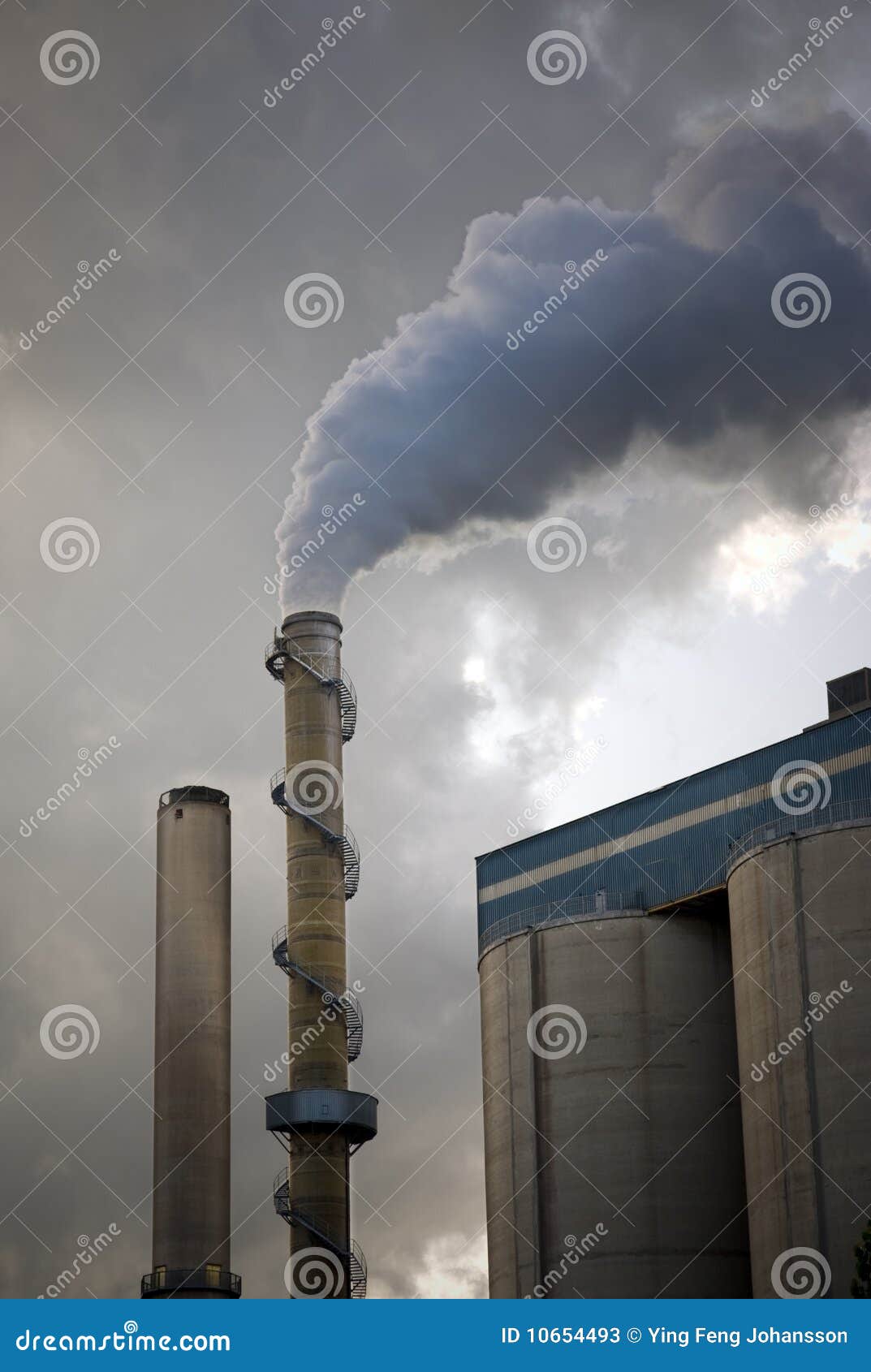 Smoke from a chimney stock image. Image of factory, industry - 10654493