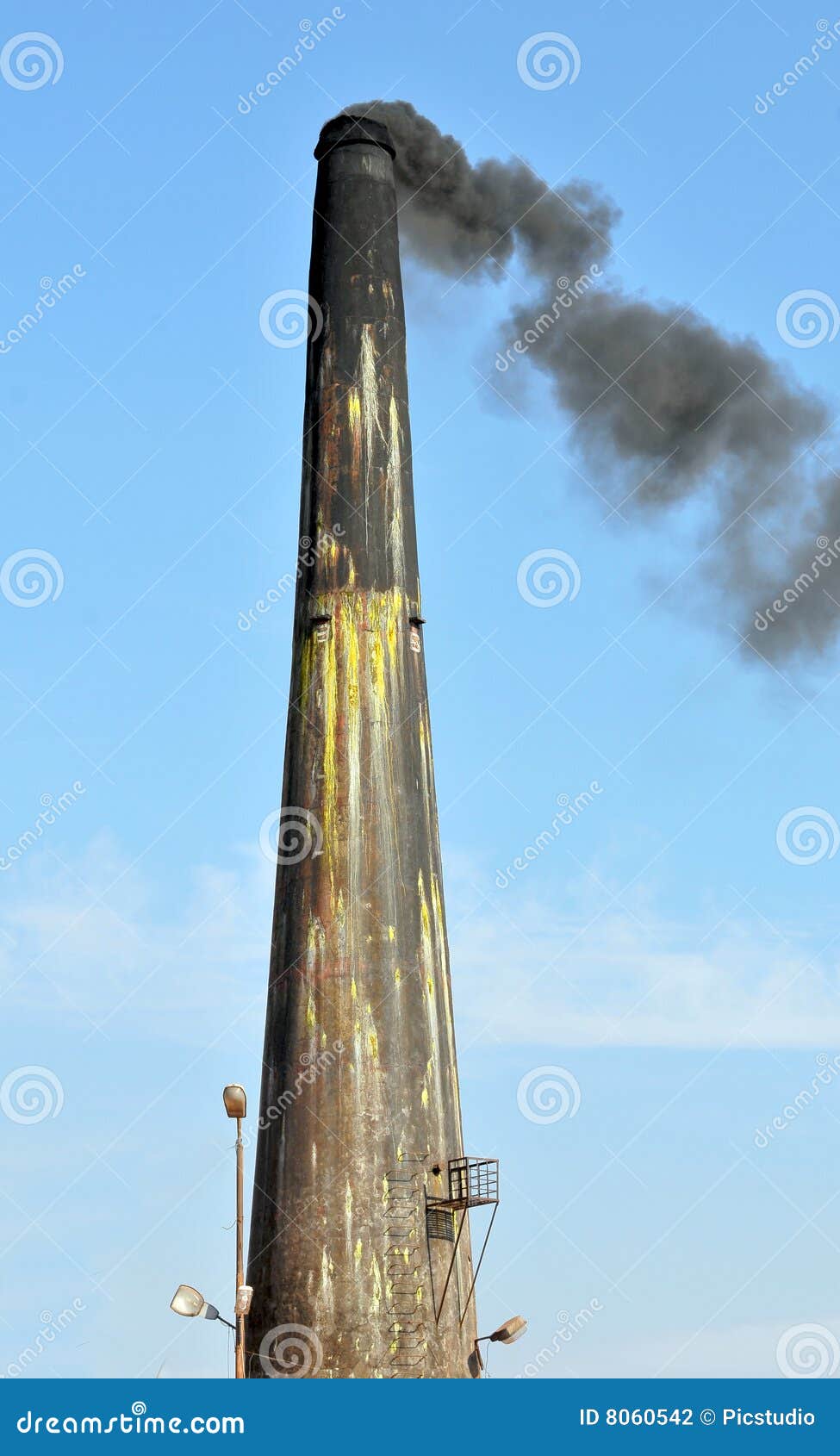 Smoke from the chimney stock photo. Image of environment - 8060542