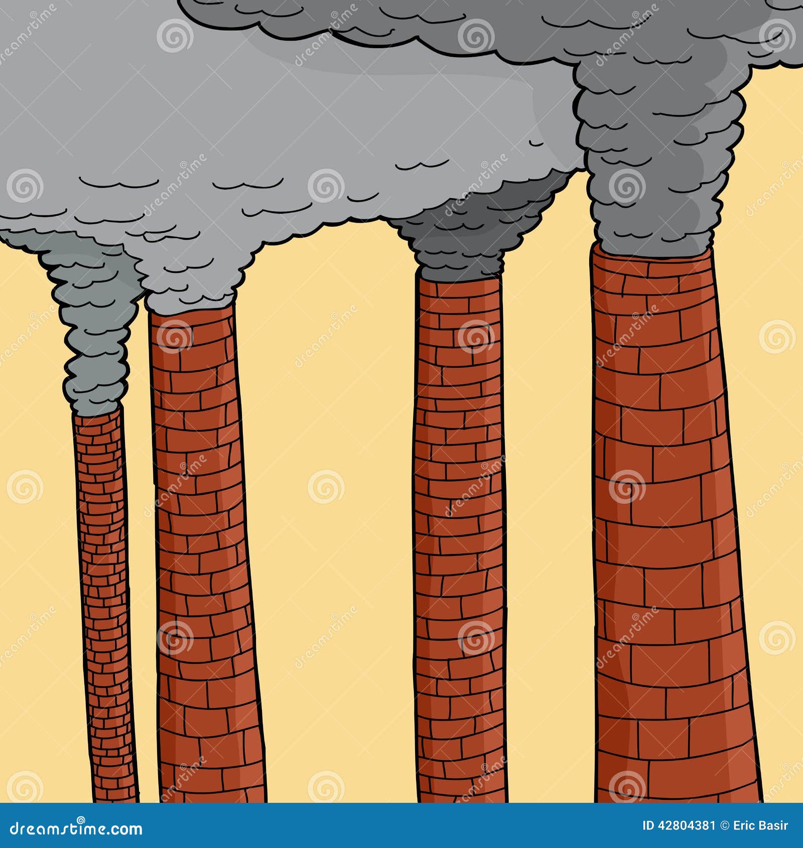 Smoke from Chimneys stock vector. Illustration of clip - 42804381