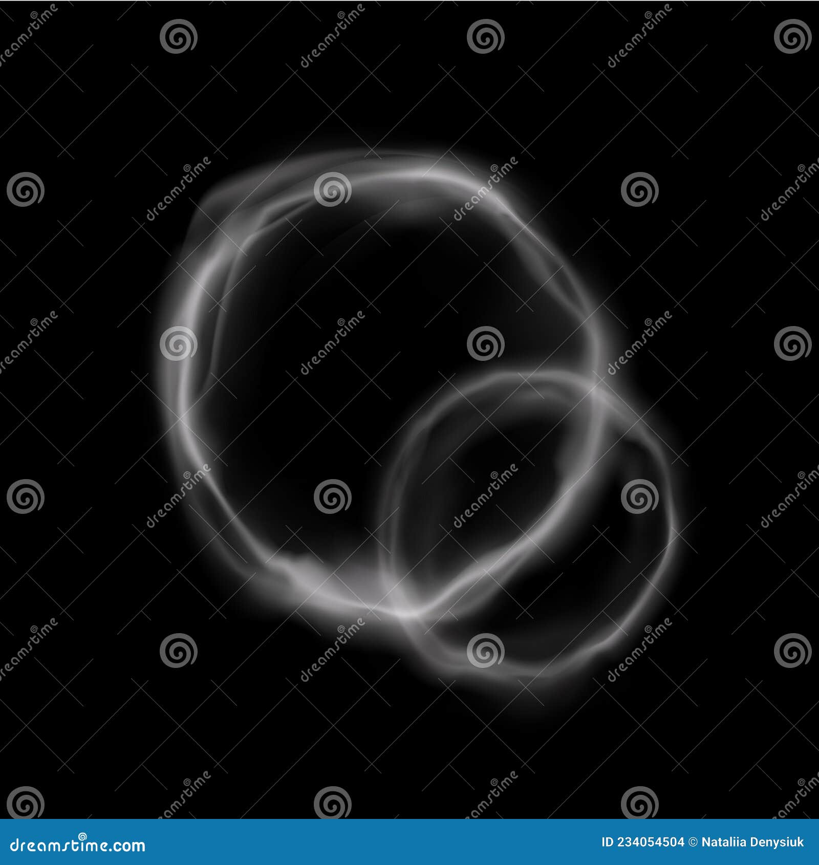 Smoke Circle, Smog Cloud Round Frame, Swirl Vector Stock Vector ...