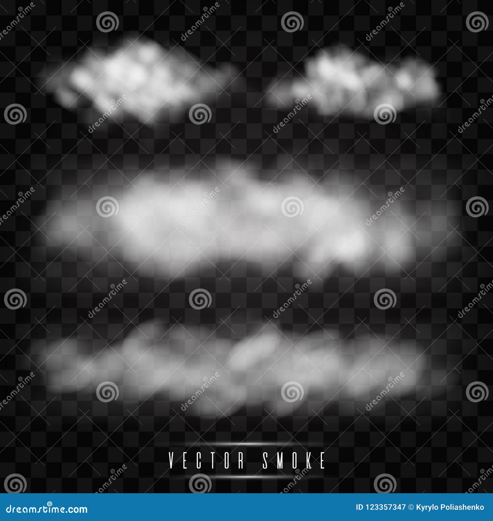 Smoke or cloud effect. stock vector. Illustration of smoky - 123357347