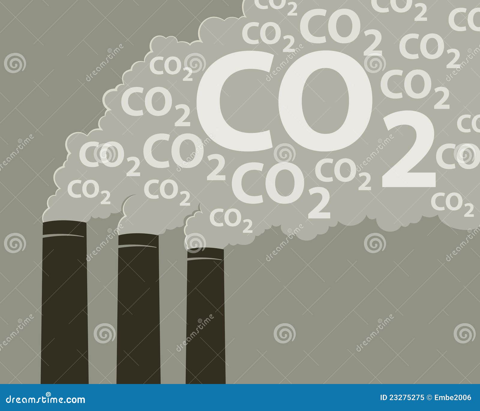 Smoke with CO2 stock vector. Illustration of dioxide - 23275275