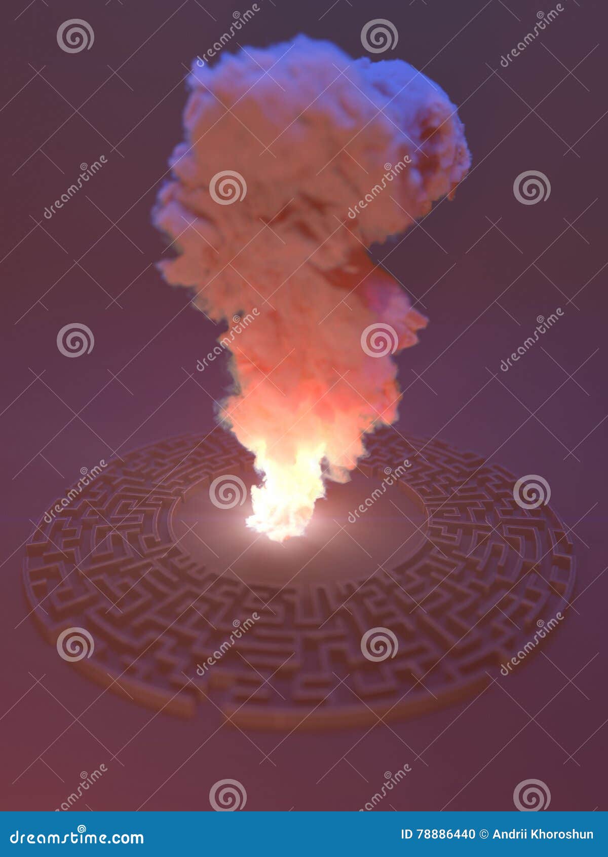 Smoke Column From The Chimney Of Acatenango Volcano. Volcan Del Fuego ...