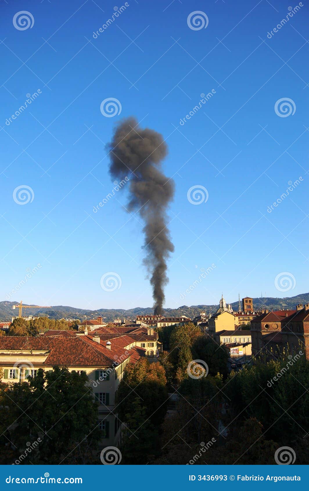 Smoke Column From The Chimney Of Acatenango Volcano. Volcan Del Fuego ...