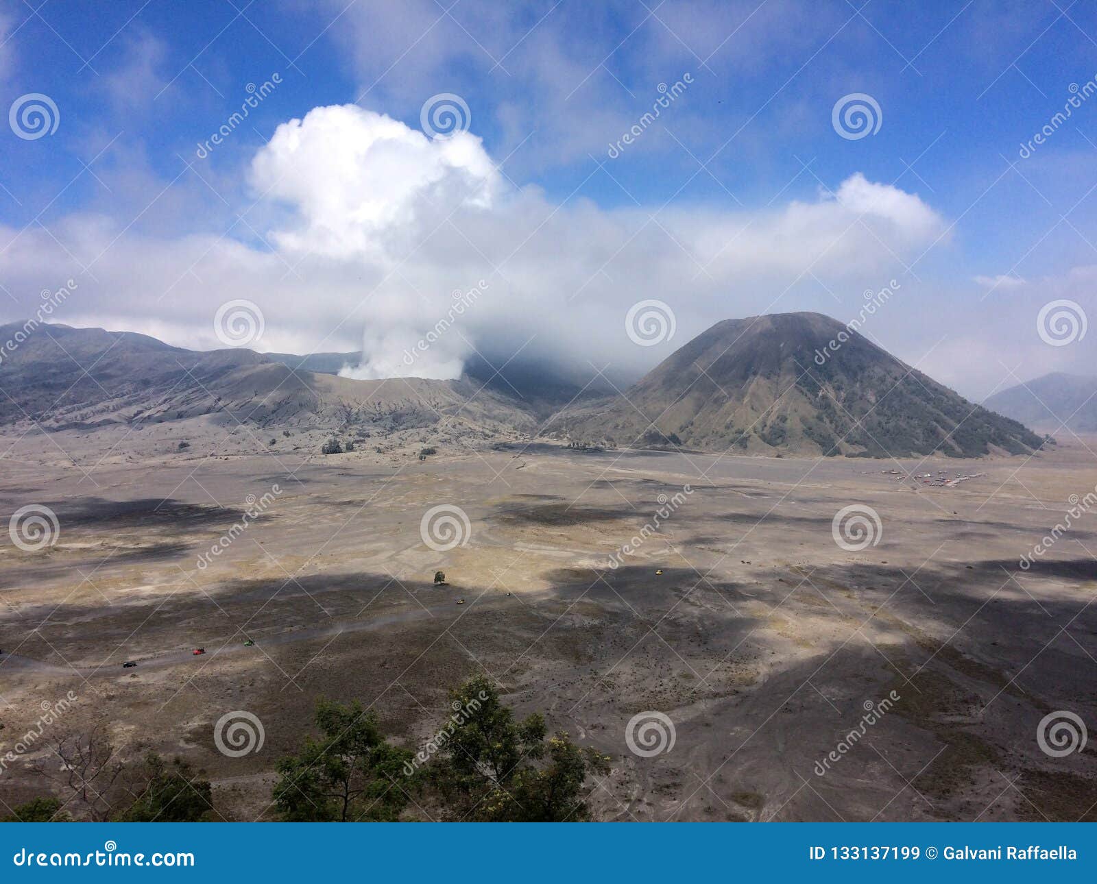 Smoke Comes Out of the Bromo Volcano in Java Island Stock Image - Image ...