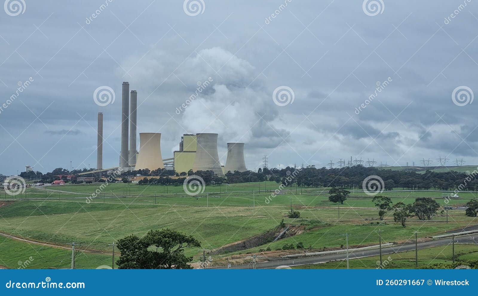 Smoke is Coming from a Nuclear Power Plant Stock Image - Image of smoke ...